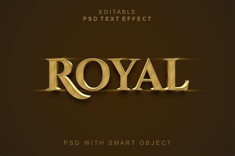 Premium Psd Royal 3d Text Effect