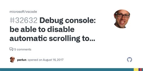 debug console be able to disable automatic scrolling to end · issue 32632 · microsoft vscode