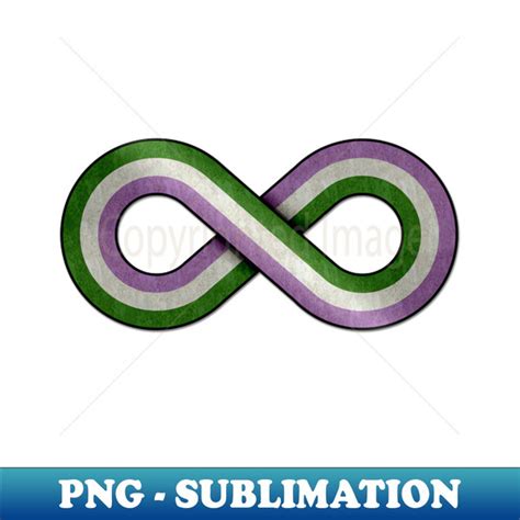 Large Infinity Symbol Striped With Genderqueer Pride Flag Inspire