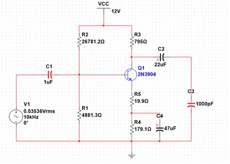 Amplifier Voltage Gain Inputoutput Impedance Using Multisim How Electrical Engineering
