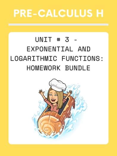 Pre Calculus H Unit 3 Exponential And Logarithmic Functions