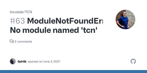 modulenotfounderror no module named tcn · issue 63 · locuslab tcn