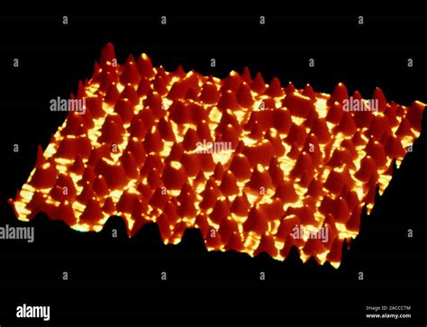 Atomic Force Micrograph Of The Surface Of A Thin Co Polymer Film The