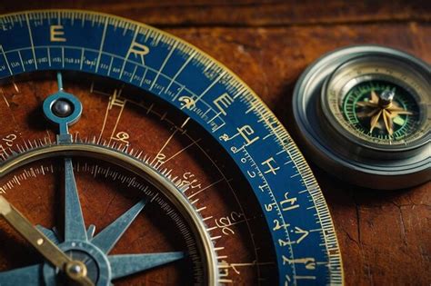 Protractor And Compass Set Premium Ai Generated Image