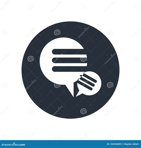 Text Chat Icon Vector Sign And Symbol Isolated On White Background Text Chat Logo Concept Stock