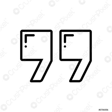 Doublequote Stock Vector 3706556 Crushpixel