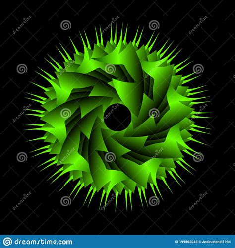Spiral Star Grid Vector Image With Circular Transition Stock Vector Illustration Of Illusion