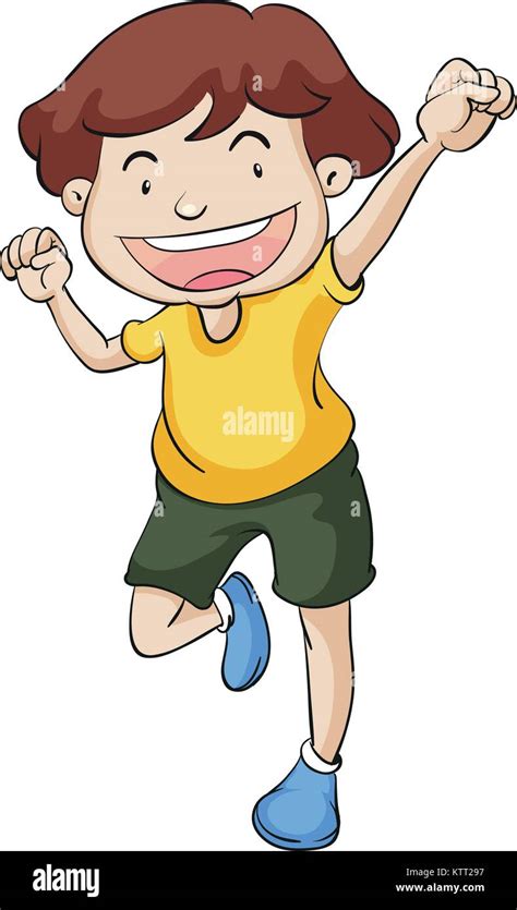 Illustration Of Dancing Boy On A White Background Stock Vector Image