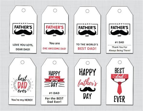 Free Printable Happy Fathers Day T Tags