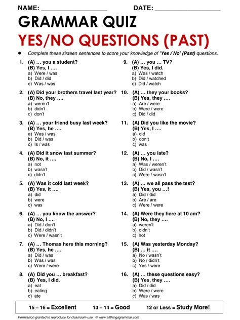 Grammar Quizzes