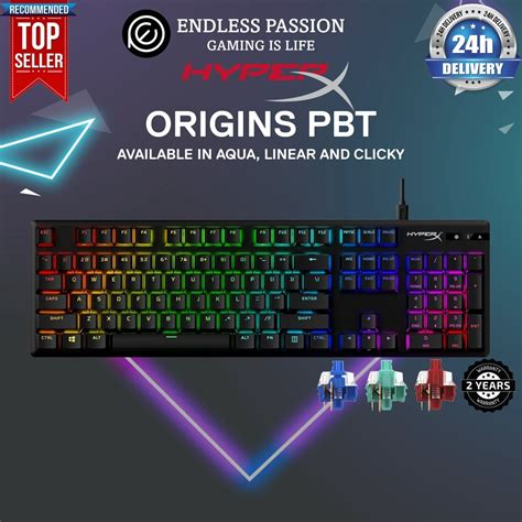 Hyperx Alloy Origins Pbt Keyboard Red Blue Aqua Computers And Tech Parts And Accessories