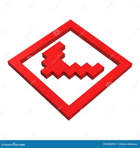 3d Checkbox Pixel Icon Stock Illustration Illustration Of Point 20382957
