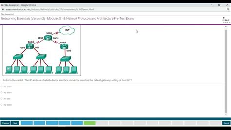 Cisco Networking Essentials Live Exams Module 2 Group 5 8 Pretest Exam With Answers Youtube