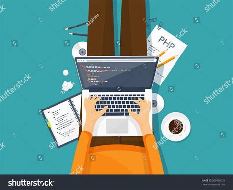 programming coding backgroundflat designprogram source codesoftware stock illustration 505058026