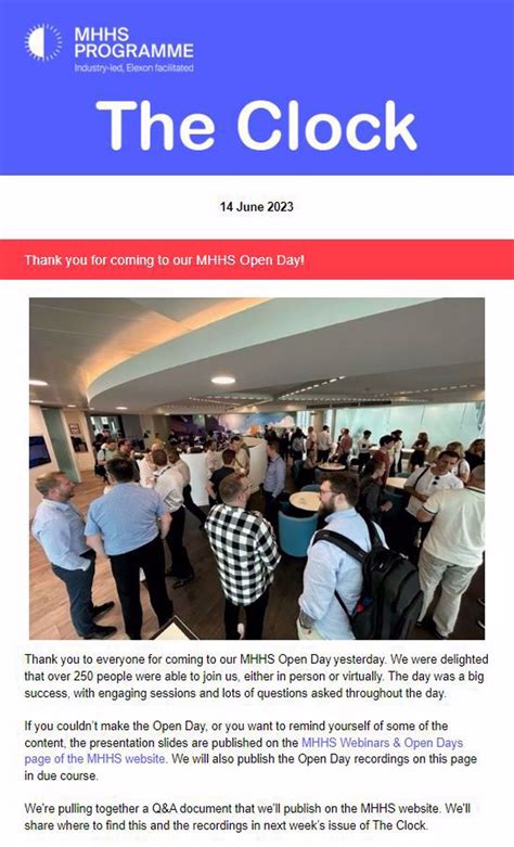 The Clock 14 June 2023 Mhhs Programme