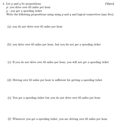 Solved Let P And Q Be Propositions P You Drive Over Chegg Com