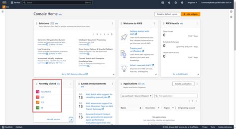 Create And Use Dashboard Widgets Create A New Aws Account