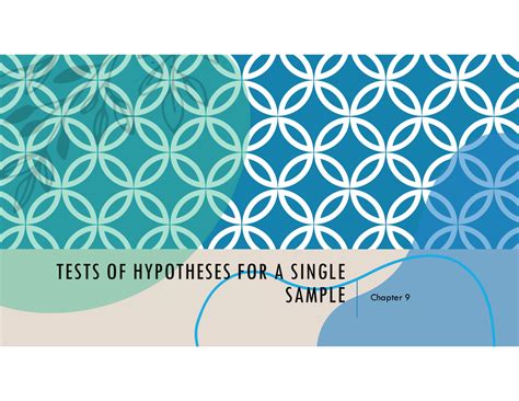 Ch Lecture Notes TESTS OF HYPOTHESES FOR A SINGLE SAMPLE Chapter TEST OF HYPOTHESIS Studocu
