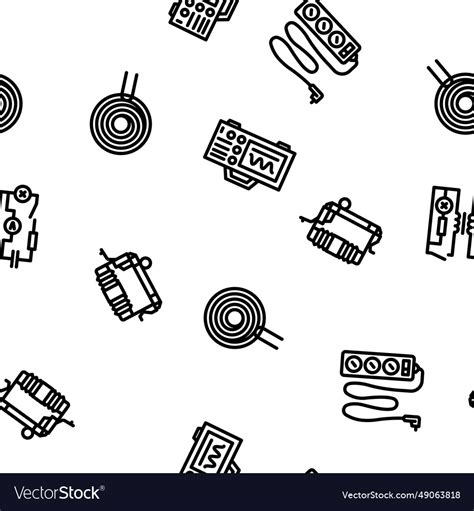 Engineer Worker Industry Seamless Pattern Vector Image