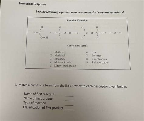 Solved Numerical ResponseUse The Following Equation To Chegg
