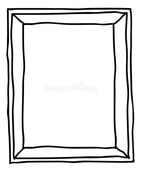 Doodle Frame Blank Picture Template In Hand Drawn Style Stock Vector Illustration Of