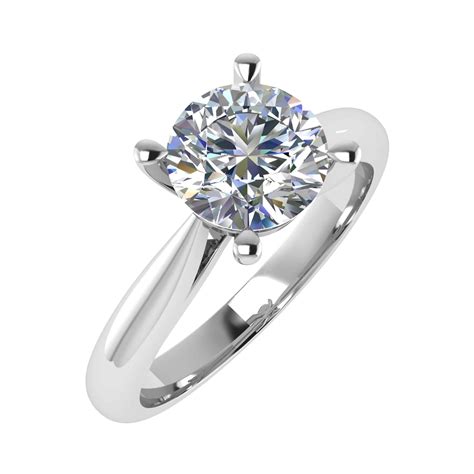 Rosa Natural Round Solitaire Ring Bercotts Diamonds