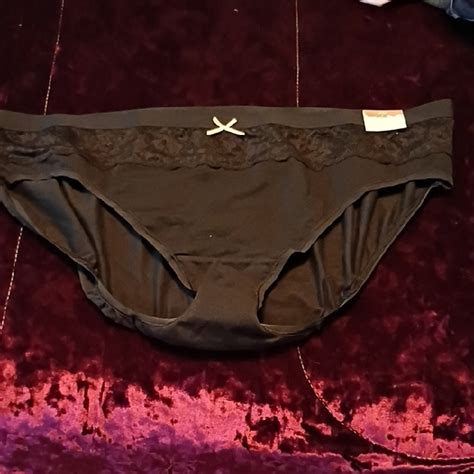 Cacique Intimates And Sleepwear Cacique Black Lace Trim Panties