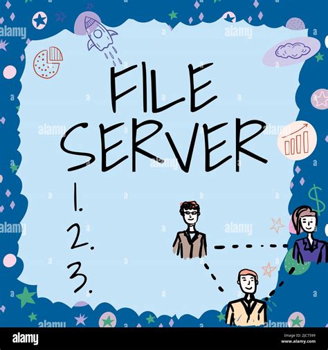Hand Writing Sign File Server Business Idea Device Which Controls Access To Separately Stored