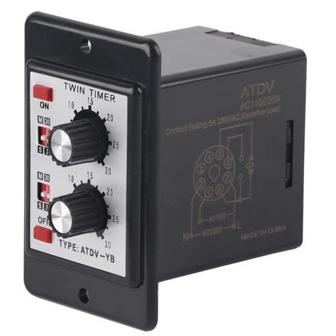 2024 Knob Control Time Switch Relay On Off Twin Timer Relay Atdv Yb