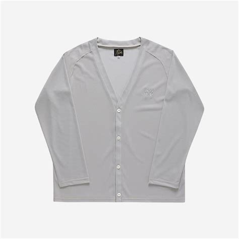 니들스 브이넥 폴리 메쉬 가디건 그레이 Needles Kream