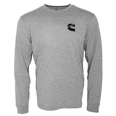 Cummins Unisex Long Sleeve T Shirt Cotton Blend Tee In Sport Gray At Tractor Supply Co