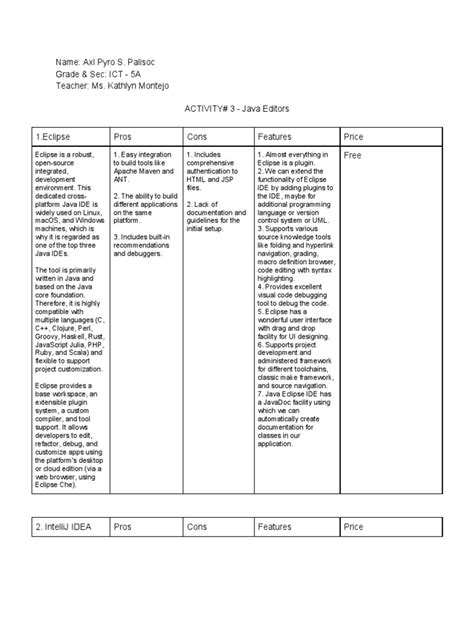 activity 3 java editor download free pdf eclipse software applications and software