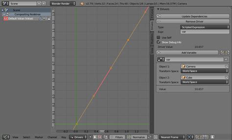 Camera Can I Use The Distance Between Two Objects To Animate A Property Blender Stack Exchange