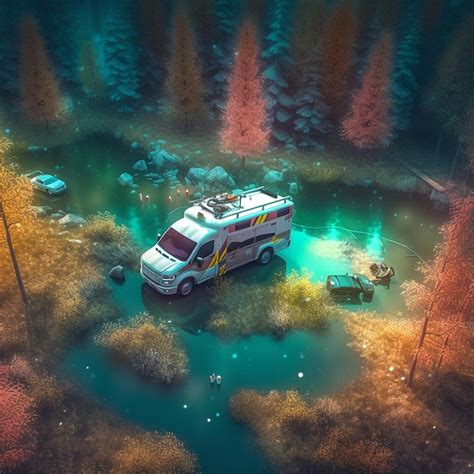 Premium Ai Image Aerial Shot Of A Road In The Fall