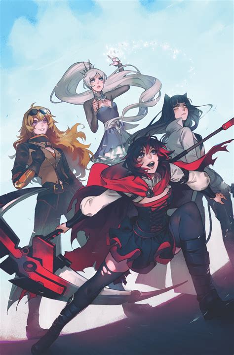 Ruby Rose Weiss Schnee Yang Xiao Long And Blake Belladonna Rwby