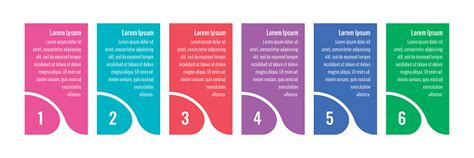 기하학적 카드 인포 그래픽 템플릿입니다 6개의 옵션 정보 템플릿 비즈니스 연간 보고서 매거진 웹 인터넷 인포 그래픽 템플릿 개념에 대한 스톡 벡터 아트 및 기타 이미지