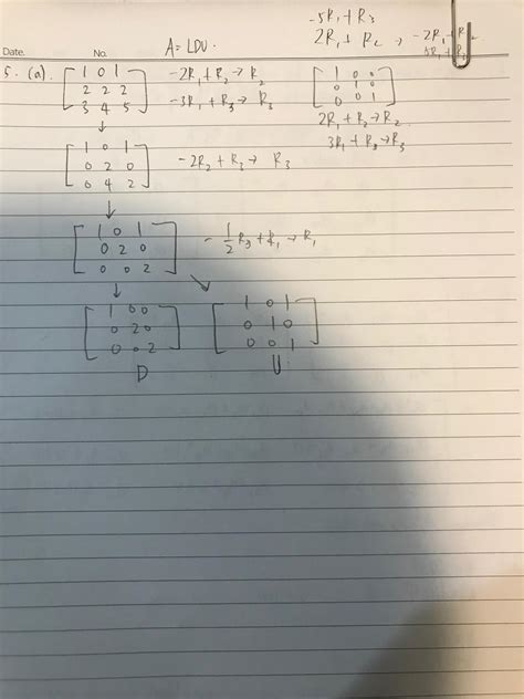 Linear Algebra Finding The Aldu Factorization For Matrices