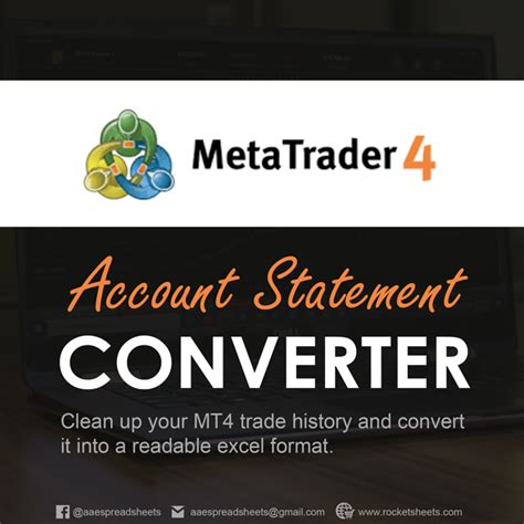 Metatrader 4 Account Statement Converter Rocket Sheets