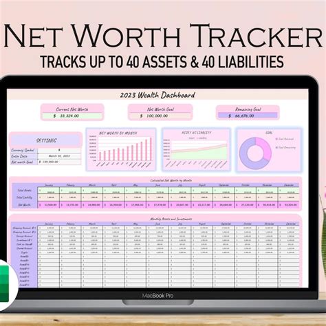 Microsoft Excel Net Worth Tracker Etsy Canada