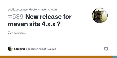 new release for maven site 4 x x · issue 589 · asciidoctor