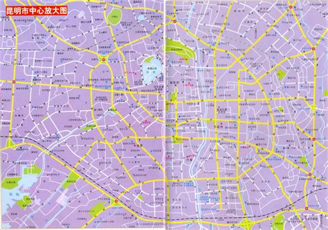 昆明市中心放大图 昆明市地图查询