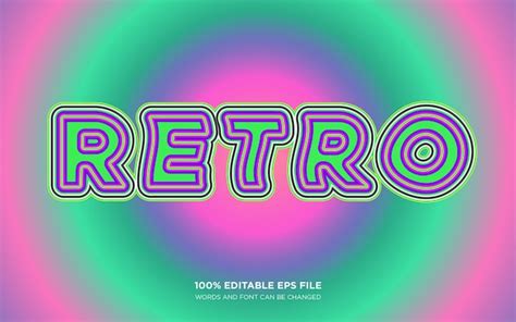 Premium Vector Retro Text Style Effect