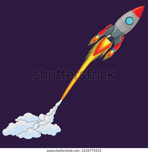 Rocket Launch Vector Art Space Ship Stock Vector Royalty Free