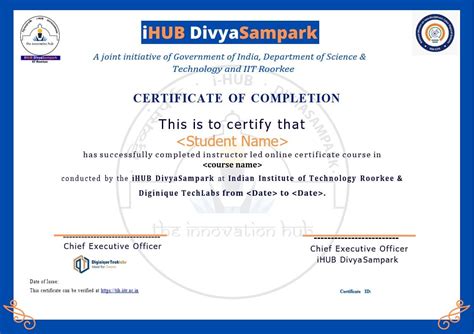 Summer Internship Program By Ihub At Iit Roorkee Landing Page Diginique Techlabs