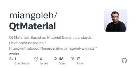 GitHub Miangoleh QtMaterial Qt Materials Based On Material Design Standards Developed Based