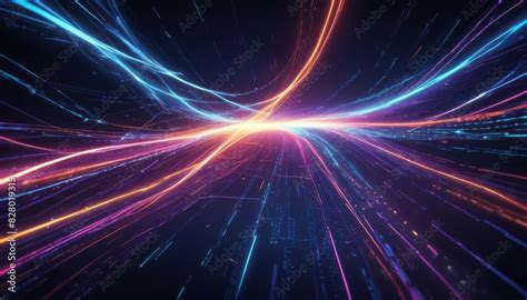 Abstract Technology Background Of High Speed Global Data Transfer
