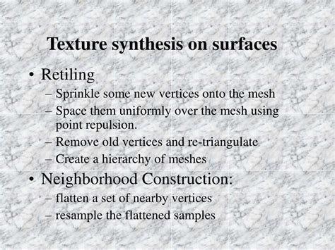 PPT Multi Resolution Texture Synthesis On Surfaces PowerPoint Presentation ID