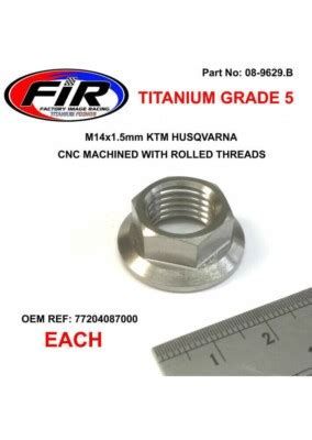 Titanium Hex Nut M14x15mm Ktm Husqvarna 77204087000 2013 450 Sx F Usa