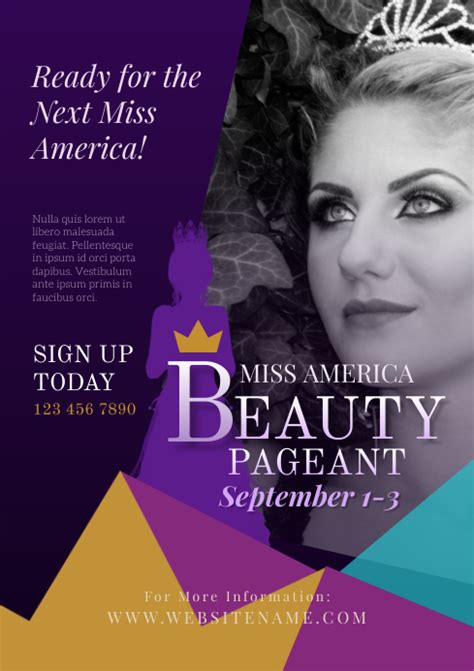 Beauty Pageant Flyer Template Postermywall