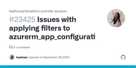 issues with applying filters to azurerm app configuration feature